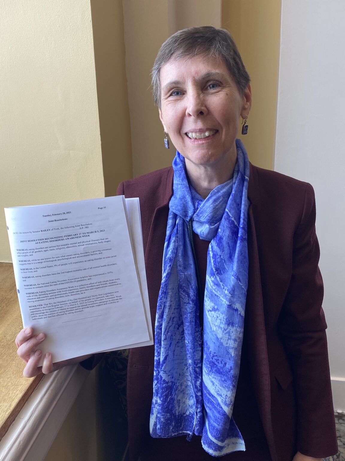 Legislature recognizes Eating Disorders Awareness Week - Sweetser