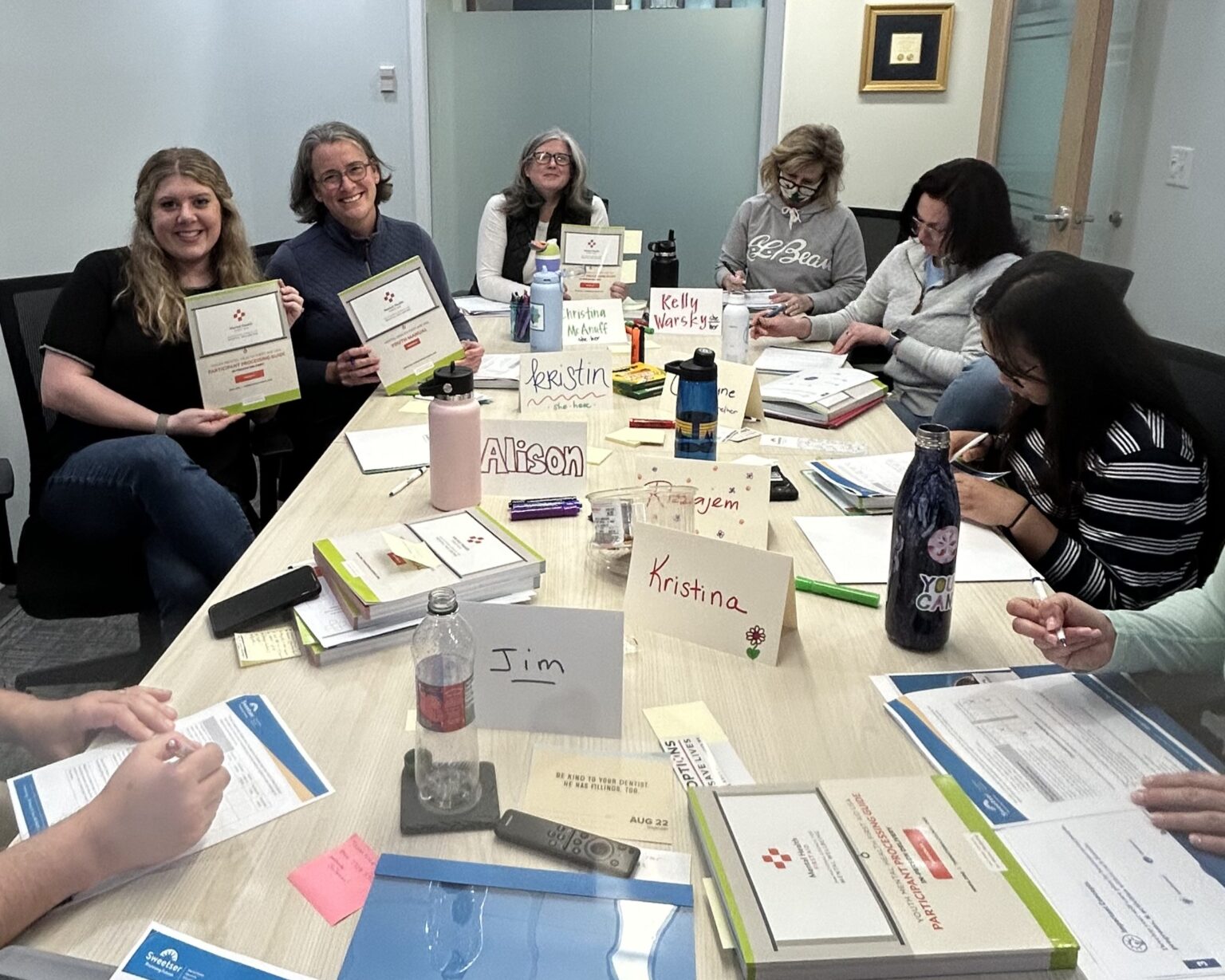 Youth mental health training with Olympia Snowe group - Sweetser